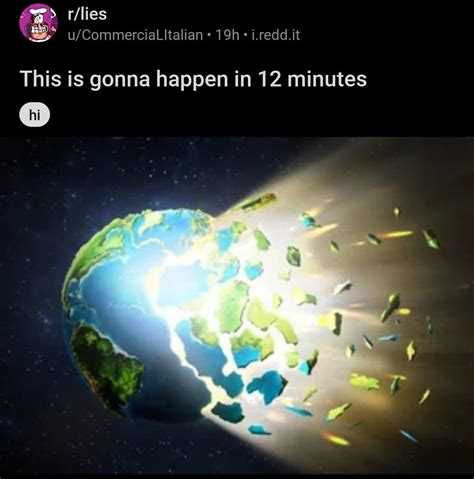The Earth Exploding In 12 Minutes