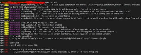 Angular Npm Install Error While Executing Npm Err Cprogram Files
