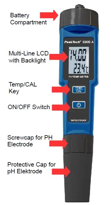 PeakTech 5305 A 2-In-1 pH Meter User Manual