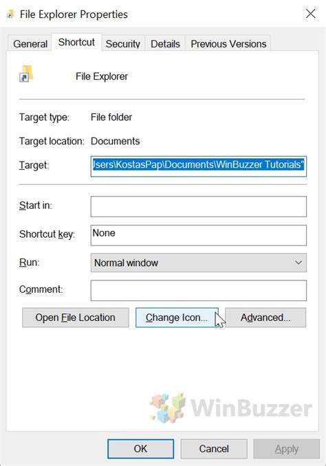 How To Change The Default Folder For File Explorer In Windows 10 Winbuzzer