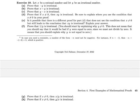 Exercise 10 Let X Be A Rational Number And Let Y Be Chegg Com