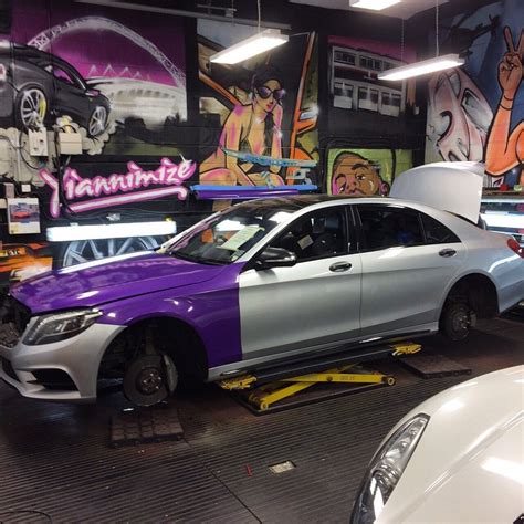 Mercedes S Class Wrapped In Purple For Footballers Wife Is Pimping
