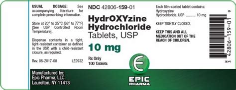 Hydroxyzine Package Insert Prescribing Information