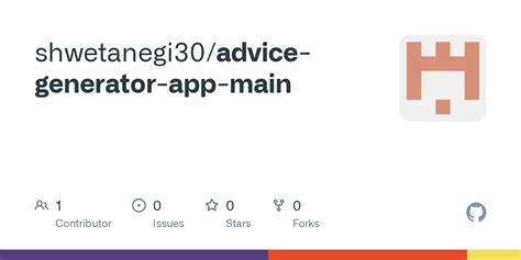 GitHub Shwetanegi Advice Generator App Main