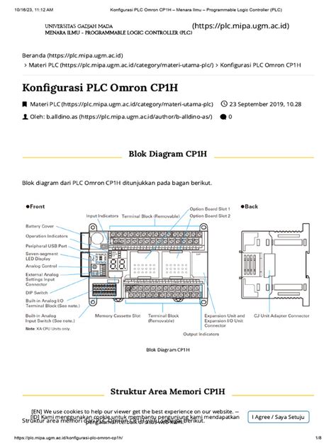 Konfigurasi Plc Omron Cp1h Menara Ilmu Programmable Logic Controller Plc Pdf
