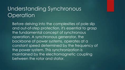 Generator Pole Slip And Out Of Step Protection Pptx