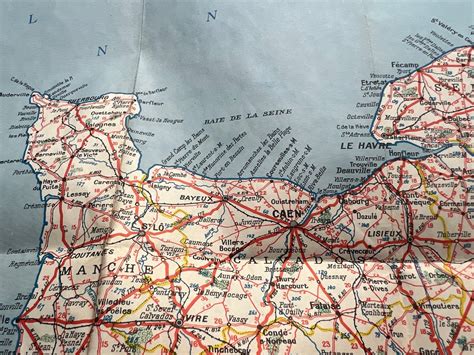 Us Ww2 Army Normandy France Engineers Road Map Airborne Engineer