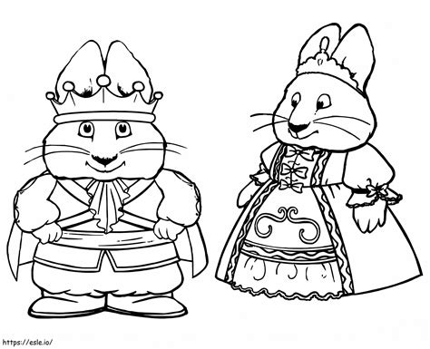 Max And Ruby With Royal Clothes Coloring Page