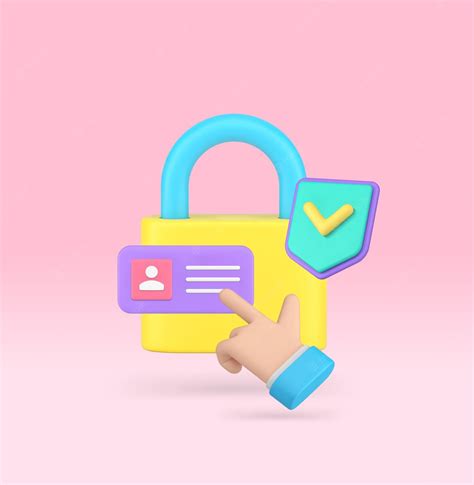 Premium Vector Personal Data Account Protect Access Cyber Security Information Safety 3d Icon