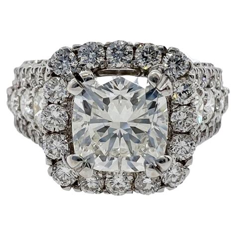 Gia Certified 201 Carat Oval Cut Diamond Engagement Ring 18k White