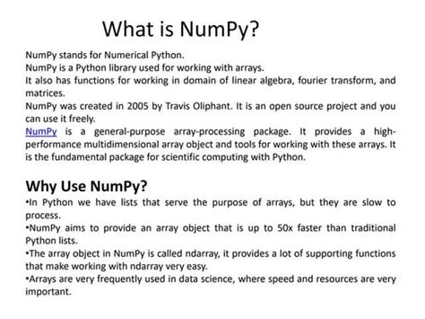 Numpy And Scipy Ppt