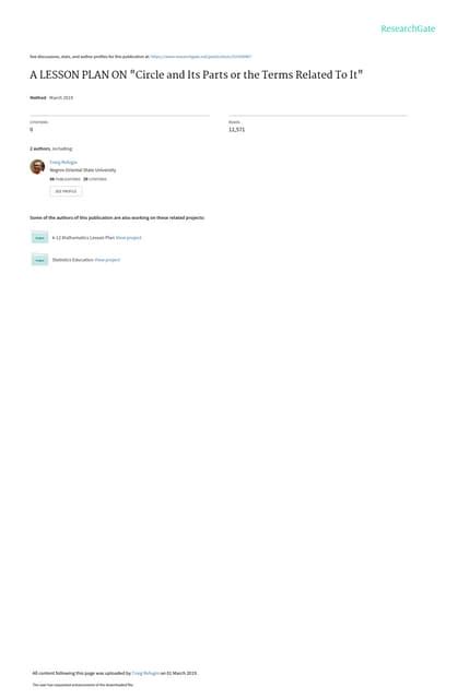 Detailed Lesson Plan In Math 3 Final Pdf