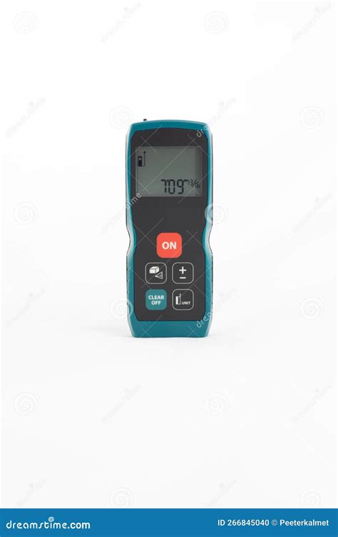 Construction Laser Range Finder On A White Background Stock Photo Image Of Beam Centimeter