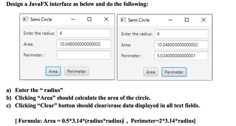 Solved Design A JavaFX Interface As Below And Do The Chegg