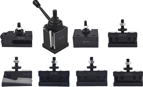 waltyotur BXA Tool Post Set 250-222 Wedge Type Quick Change Tool Post Set 10-15 Inch Lathe Swing ...