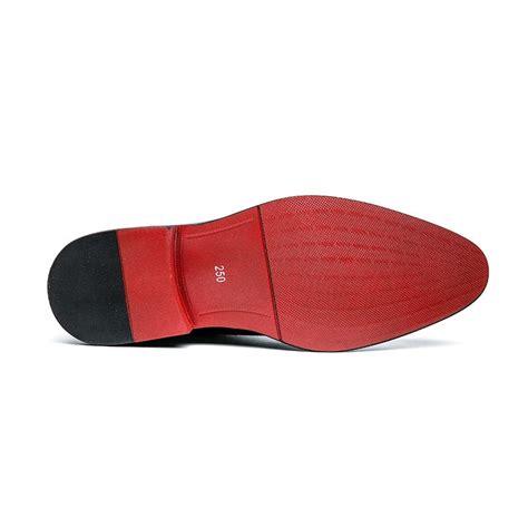 Il Rosso Red Bottom Sole Leather Oxford Shoes For Men Ashour Shoes