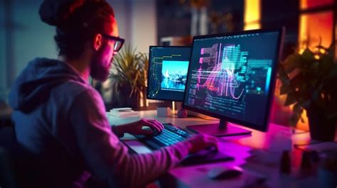 Premium Ai Image A Computer Programmer Developing A Mobile App Ai Generate
