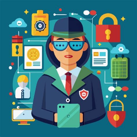 Premium Vector Information Security Analyst Vector Character Flat Style Illustration