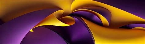Premium Photo Purple And Yellow Abstract Wave Panoramic Wallpaper