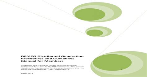 pdf demco distributed generation procedures and guidelines