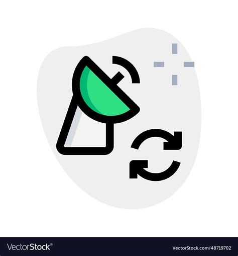 Reloading Software On Satellite Network Isolated Vector Image