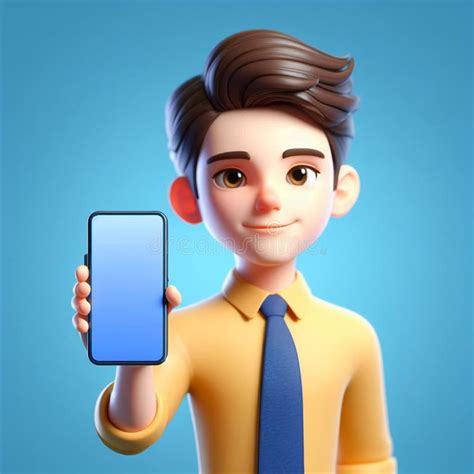 A Person Holding A Mobile Phone Mockup Generative Ai Stock Illustration Illustration Of Head