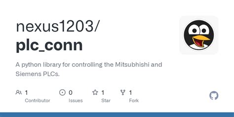 Github Nexus1203plcconn A Python Library For Controlling The Mitsubhishi And Siemens Plcs