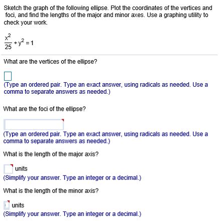 Solved Sketch The Graph Of The Following Ellipse Plot The Chegg Com
