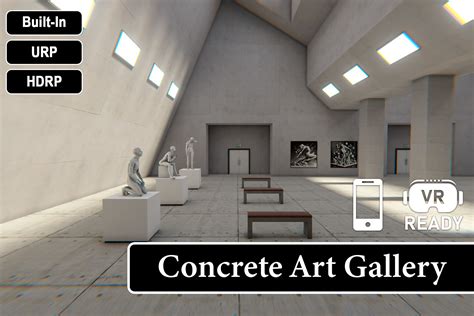 Concrete Art Gallery 3d Environments Unity Asset Store