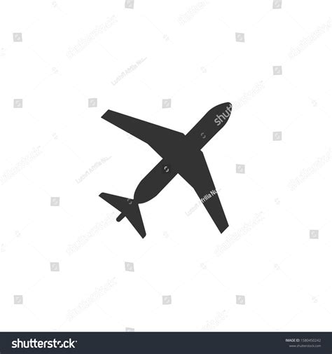 Simple Black Vector Plane Design Element Stock Vector Royalty Free
