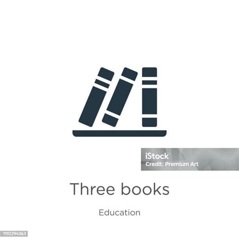 세 권의 책 아이콘 벡터입니다 흰색 배경에 고립 된 교육 컬렉션에서 유행 플랫 세 권의 책 아이콘 벡터 일러스트는 웹 및 모바일 그래픽 디자인 로고 Eps10에 사용할 수