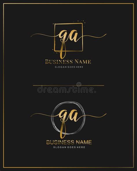 Initial Q A Qa Handwriting Logo Vector Letter Handwritten Logo