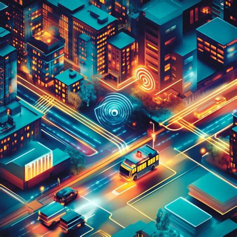 Iot Technology For Enhancing Public Safety Premium Ai Generated Image