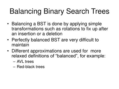 Ppt Balancing Binary Search Trees Powerpoint Presentation Free