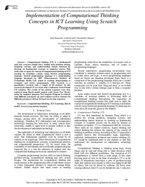 pdf implementation of computational thinking concepts in ict learning