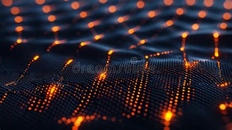 Modern Digital Infrastructure With Illuminated Connections And Data Visualization Stock Image