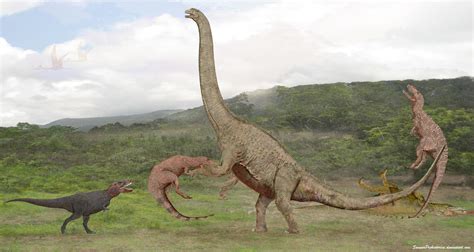 Argentinosaurus Vs Theropods By Sameerprehistorica On Deviantart
