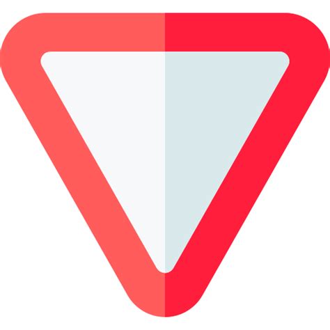 Yield Basic Rounded Flat Icon