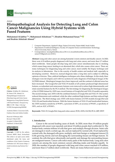 Pdf Histopathological Analysis For Detecting Lung And Colon Cancer Malignancies Using Hybrid