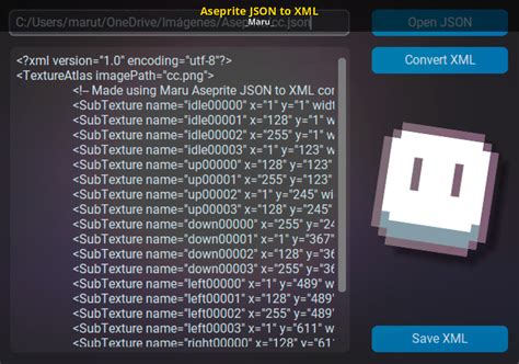 aseprite json to xml modding tool for friday night funkin fnf