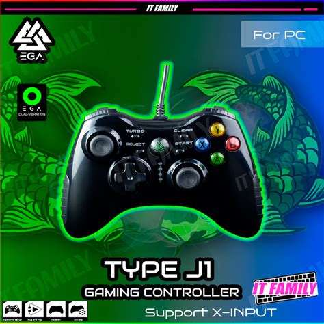 จอยเกมส์ Ega Type J1 Joy Controller จอย Usb Pc X Input ★★ประกันศูนย์ 2 ปี Shopee Thailand
