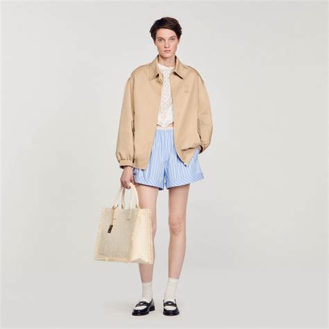 Sandro Short Parka Beige Editorialist