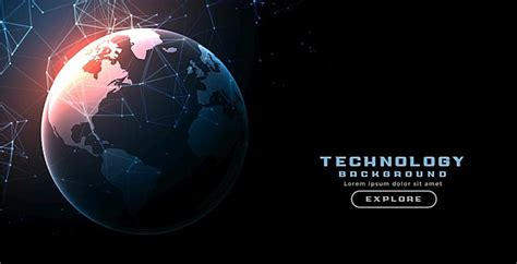 Technology Background Network Earth Background Vector Network Earth Background Png And Vector