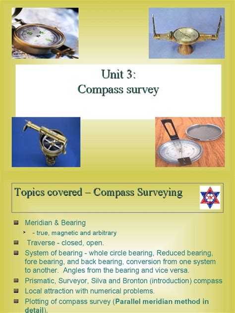 Unit 3 Compass Survey Pdf Surveying Angle