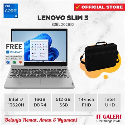 Jual Lenovo Ideapad Slim Irh El Bid Core I H Gb Gb Ssd Fhd Ips Win