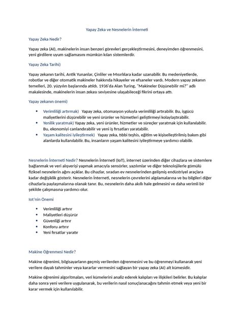 yapay zeka ve nesnelerin İnterneti pdf