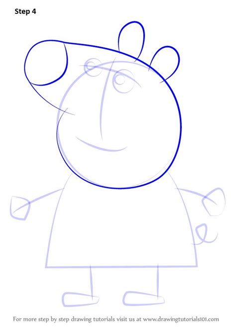 Learn How To Draw Peppa Pig From Peppa Pig Peppa Pig Step By Step Drawing Tutorials