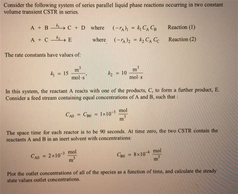Solved Consider The Following System Of Series Parallel Chegg Com