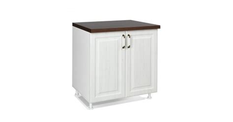 Кухненски шкаф долен с две врати Rustic D80 бял • Модулна кухня Rustic бяла • Мебели Монема