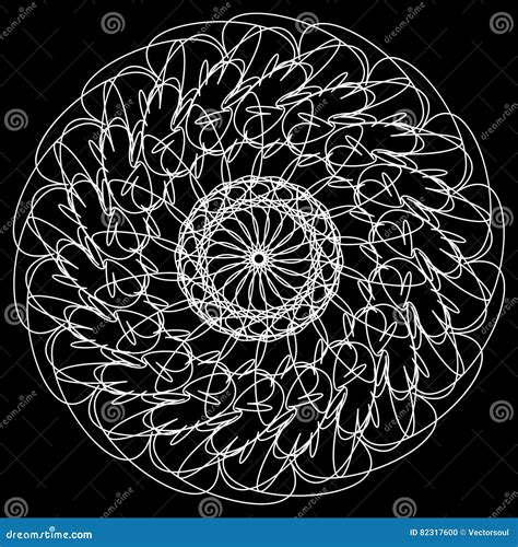 Geometric Circle Circular Element Stock Vector Illustration Of Greyscale Radiation 82317600